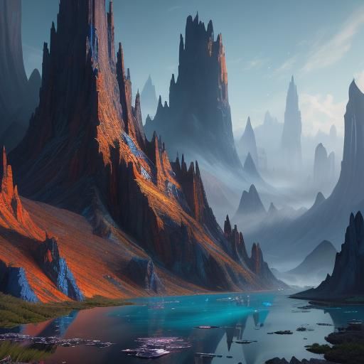 The rust mountains - AI Generated Artwork - NightCafe Creator