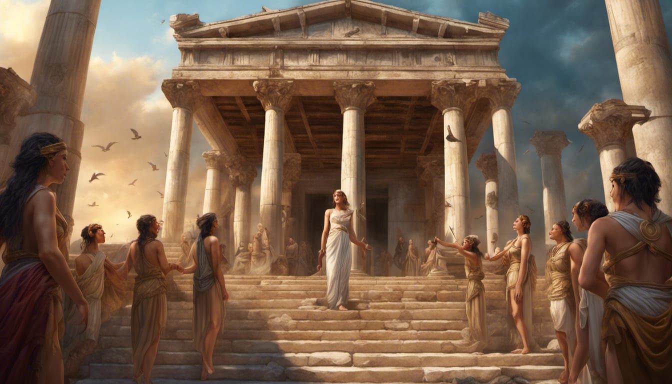 550 BCE fantasy temple of Artemis in Ephesus as 20 year old female ...