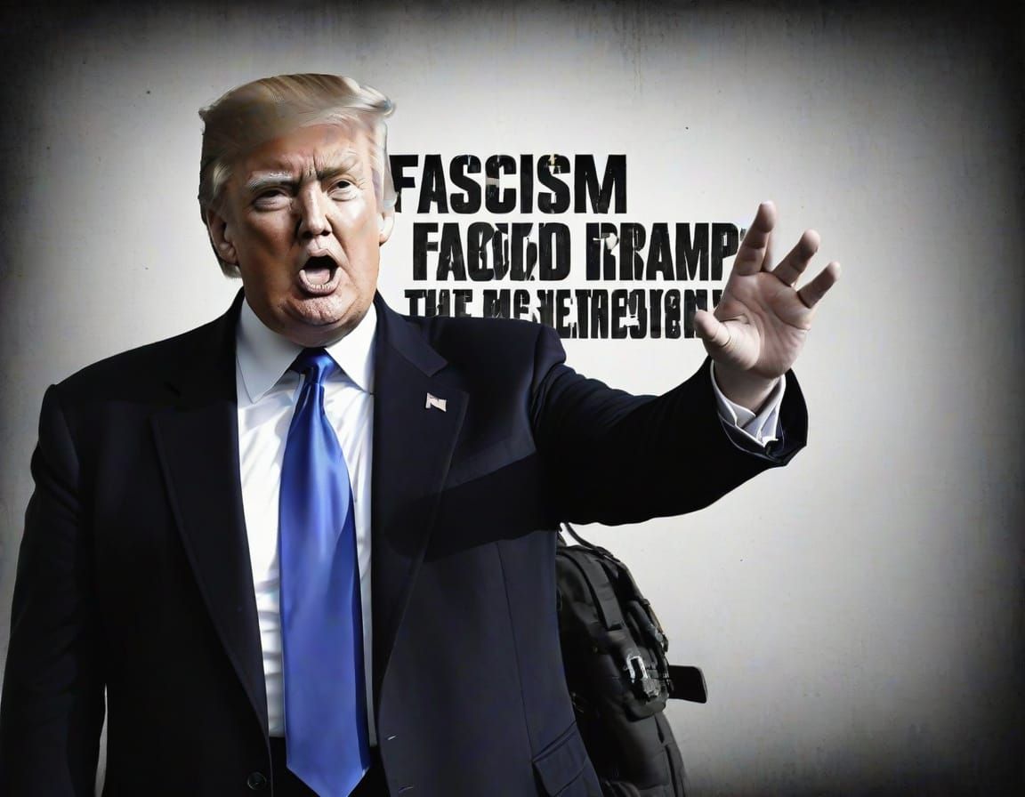 Support Me I am a Fascist - Fascist Leader in Dark Suit