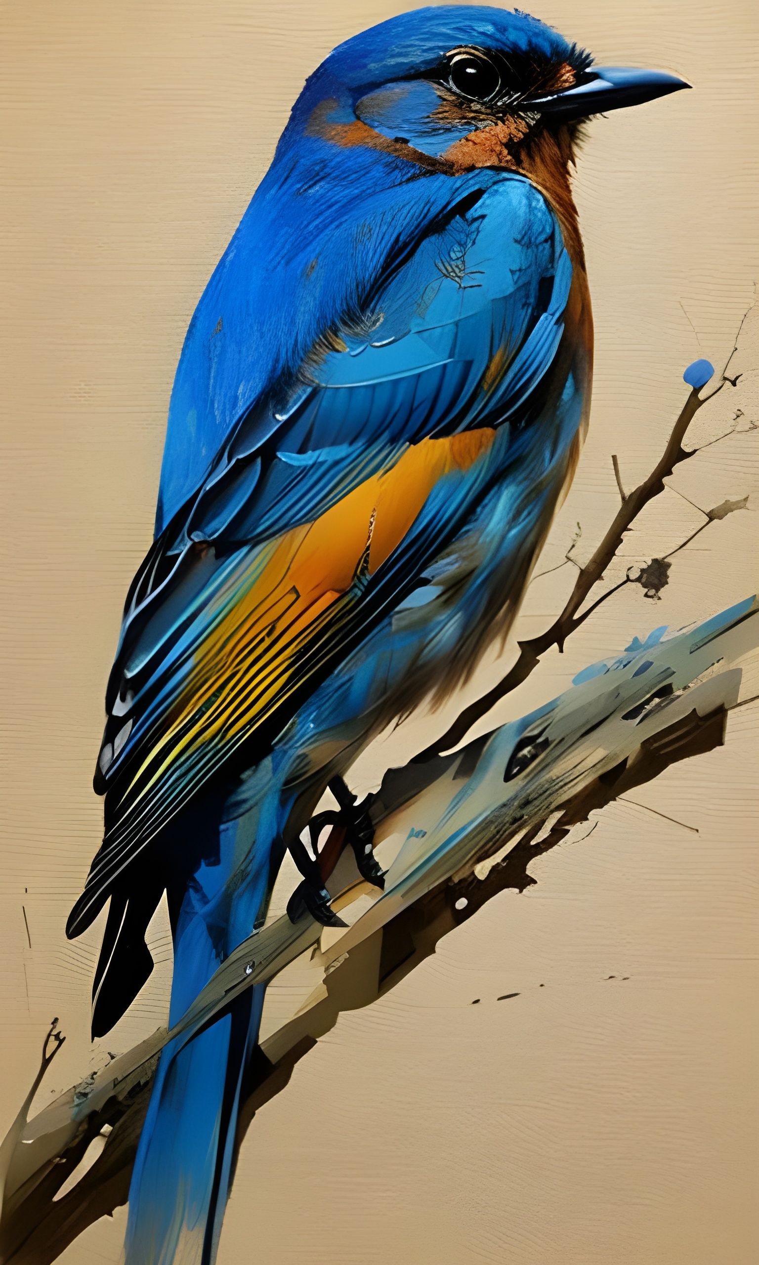 Eastern Bluebird - AI Generated Artwork - NightCafe Creator