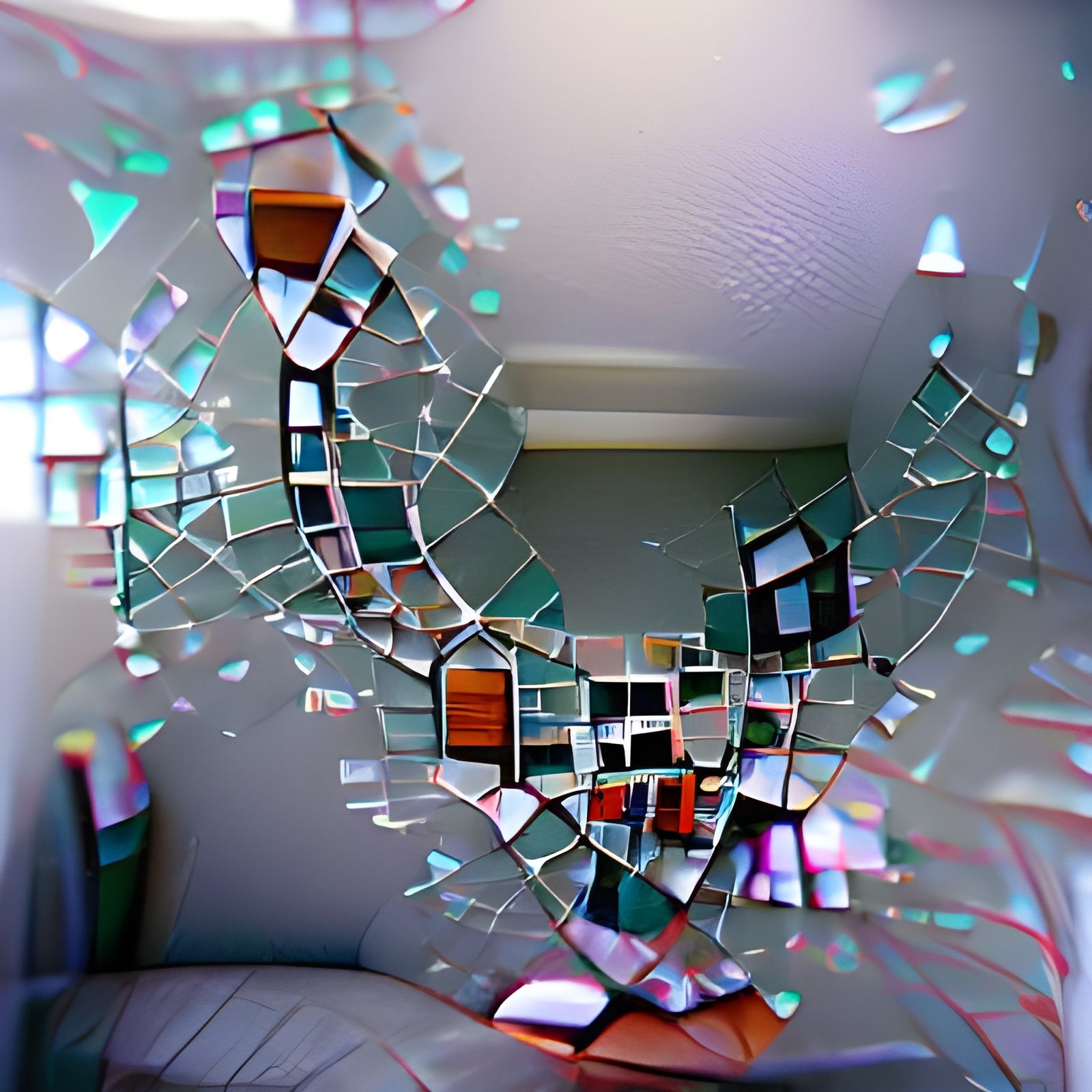 Shattered reality mirror - AI Generated Artwork - NightCafe Creator