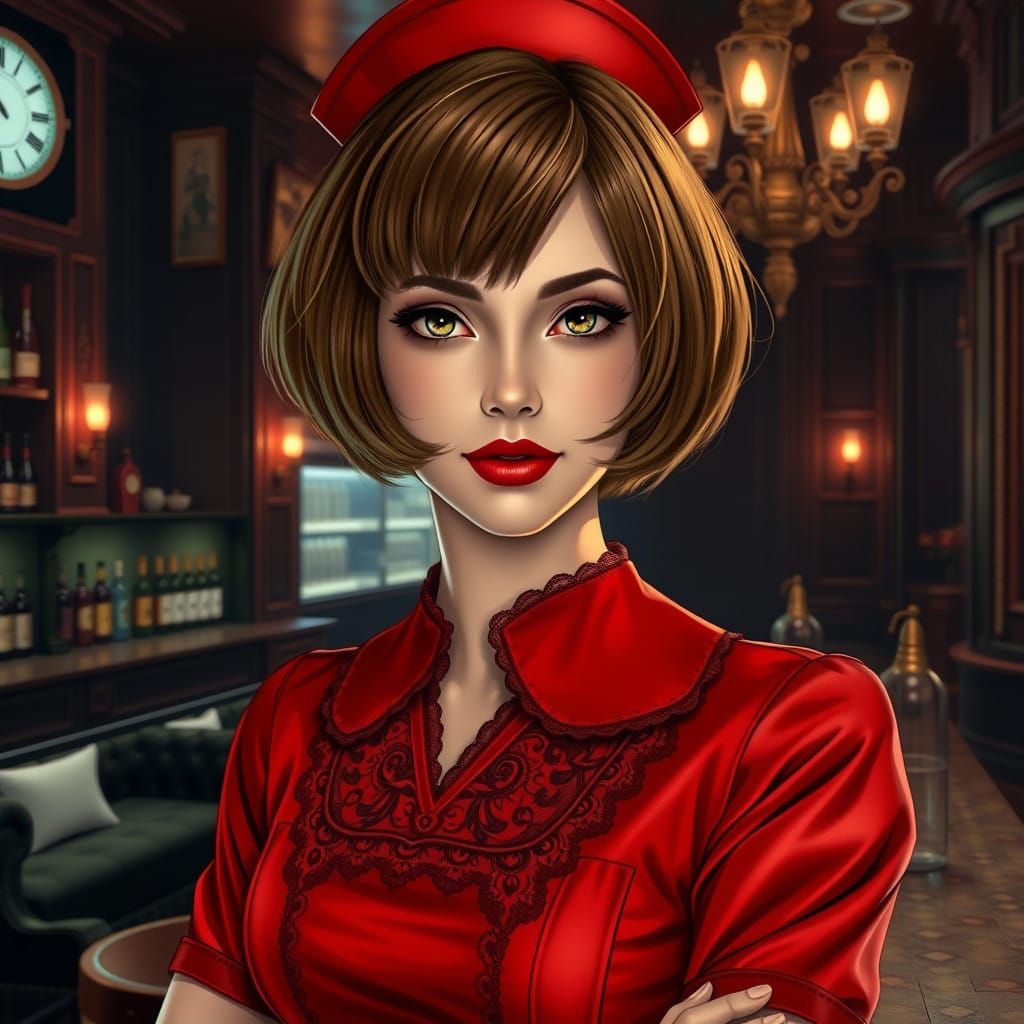 Nicole - Gothic Beauty in Noir Bar