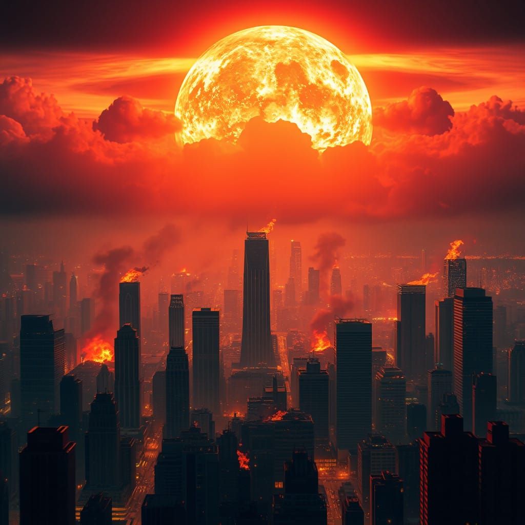 The Wonder of the Solar Wind - Apocalyptic Cityscape Ablaze ...