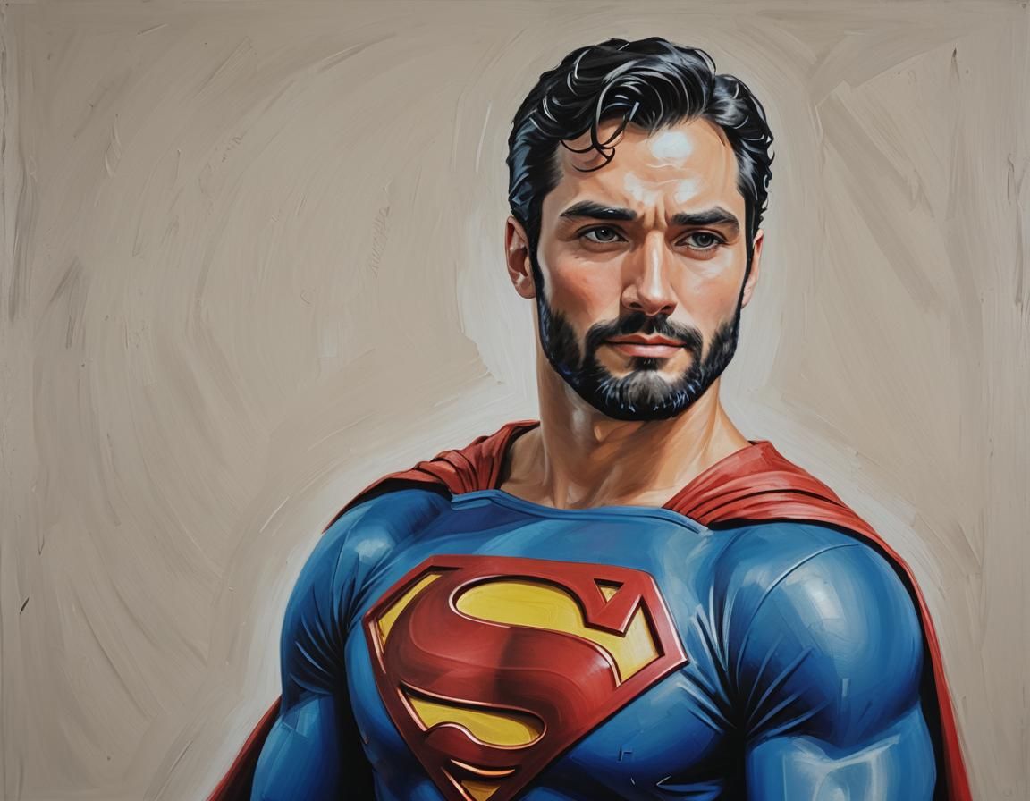 Superman with beard VII - AI Generated Artwork - NightCafe Creator
