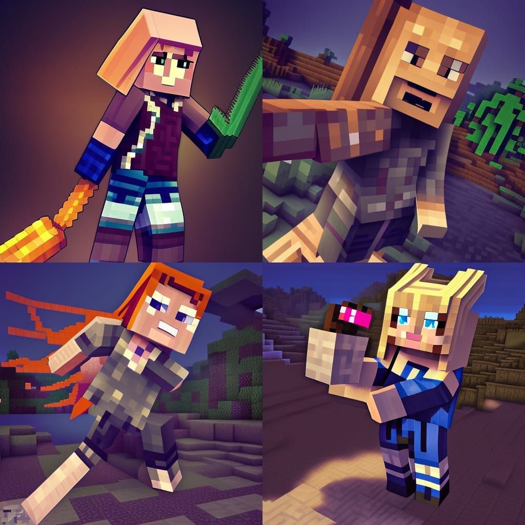 Minecraft Female Character, Minecraft Skin, highly detailed, ultra high ...