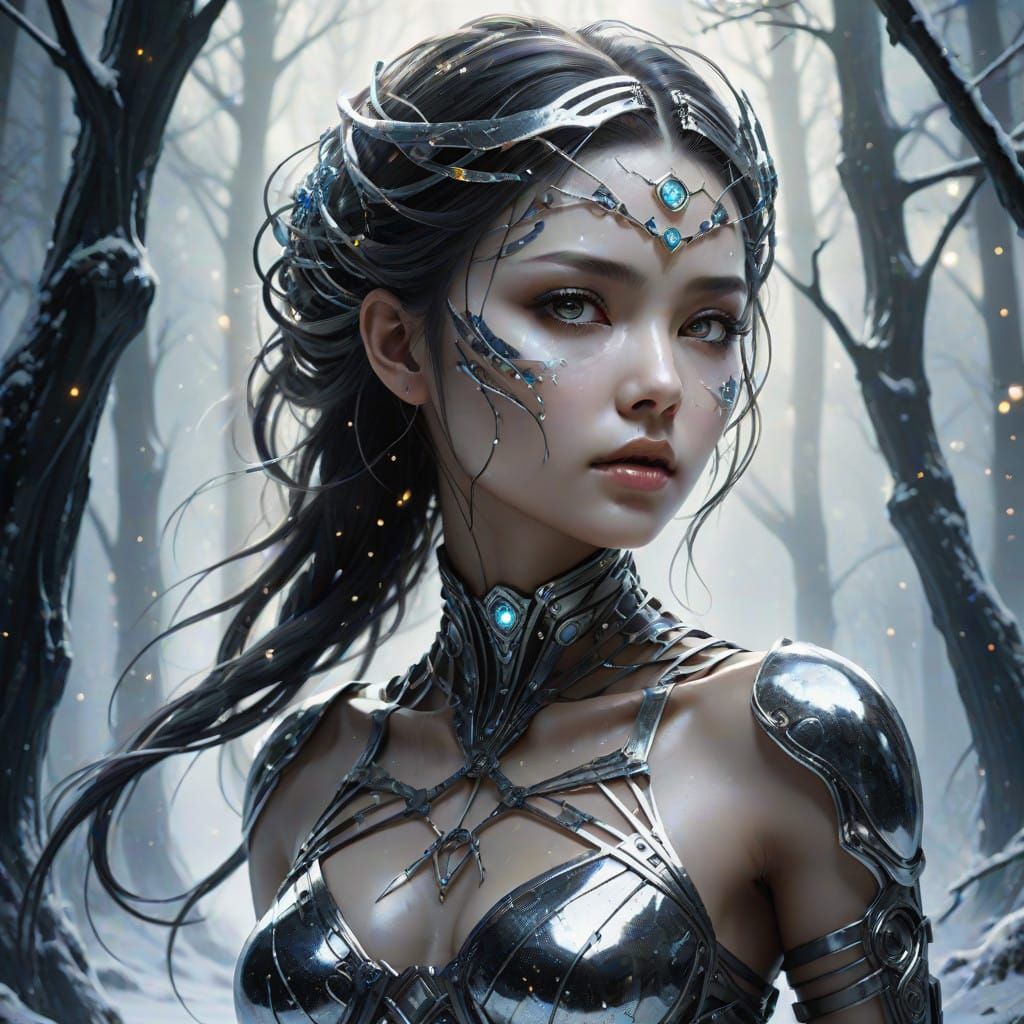 Celestial DNA: Harmony in Chaos - Cosmic DNA Goddess in Shat...