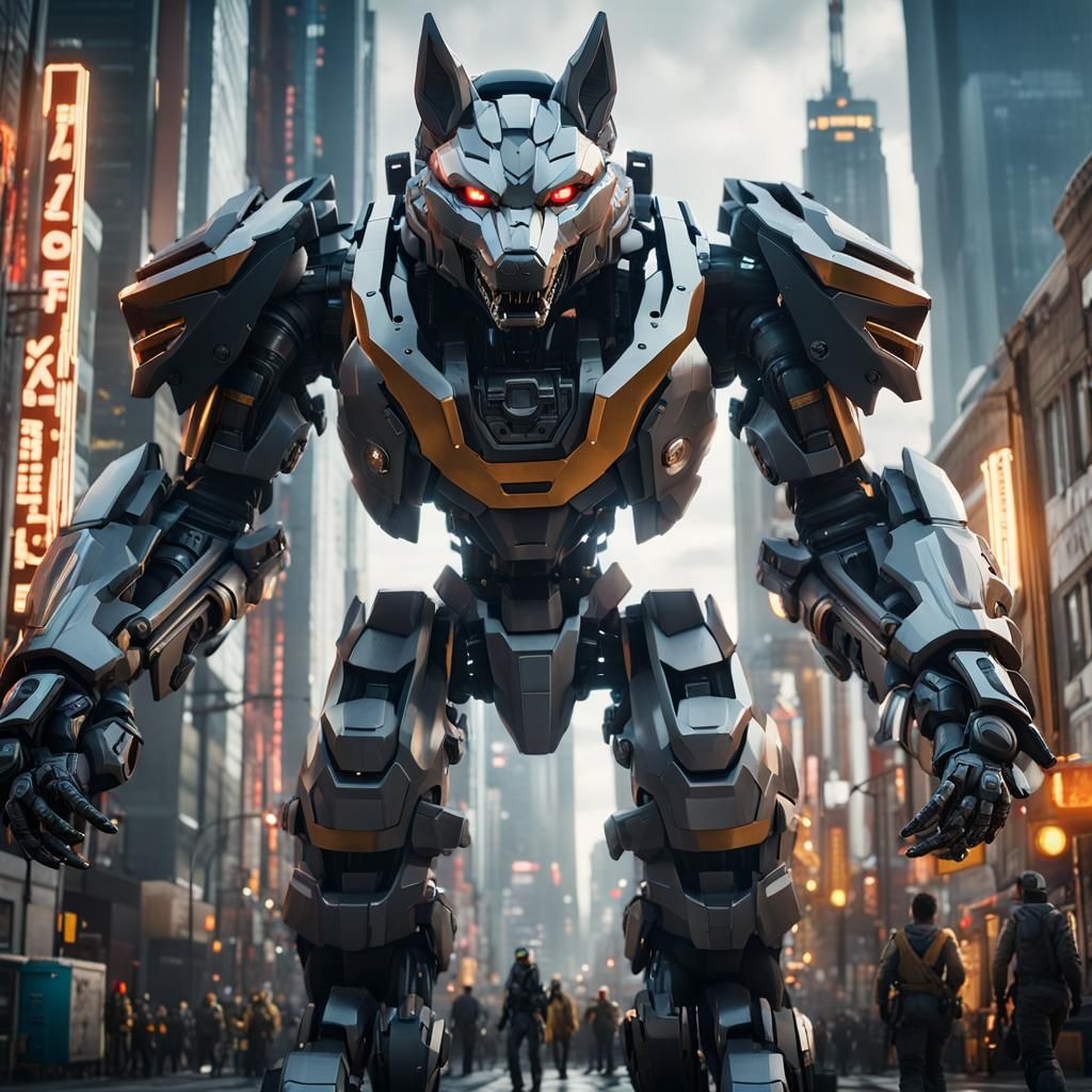 who's afraid of the big, bad, mecha-wolf? - AI Generated Artwork ...