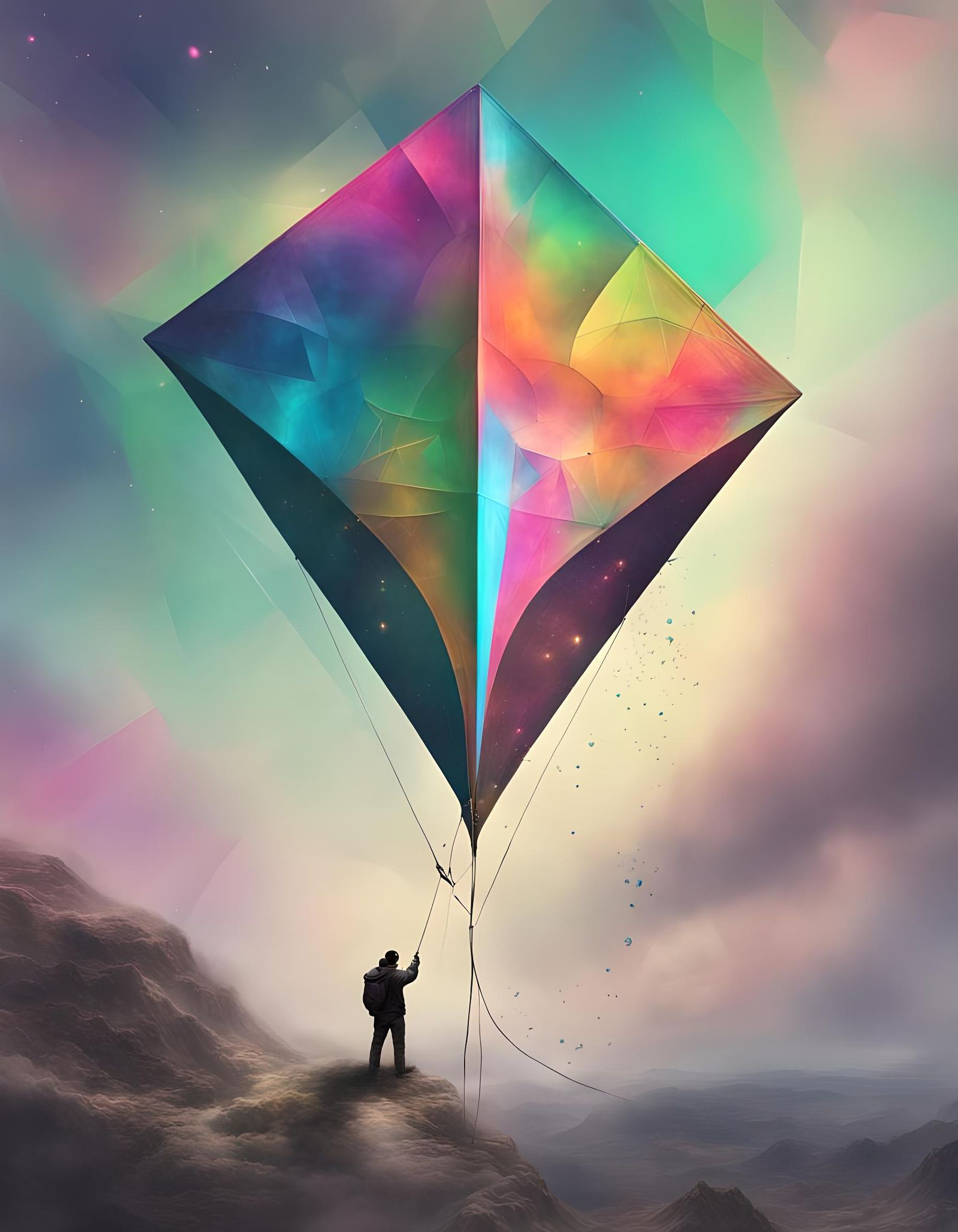 Hey, look at that freakin awesome kite up there. - AI Generated Artwork ...