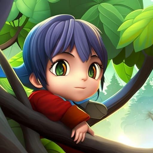 Hidden in the tree III 🌳 - AI Generated Artwork - NightCafe Creator