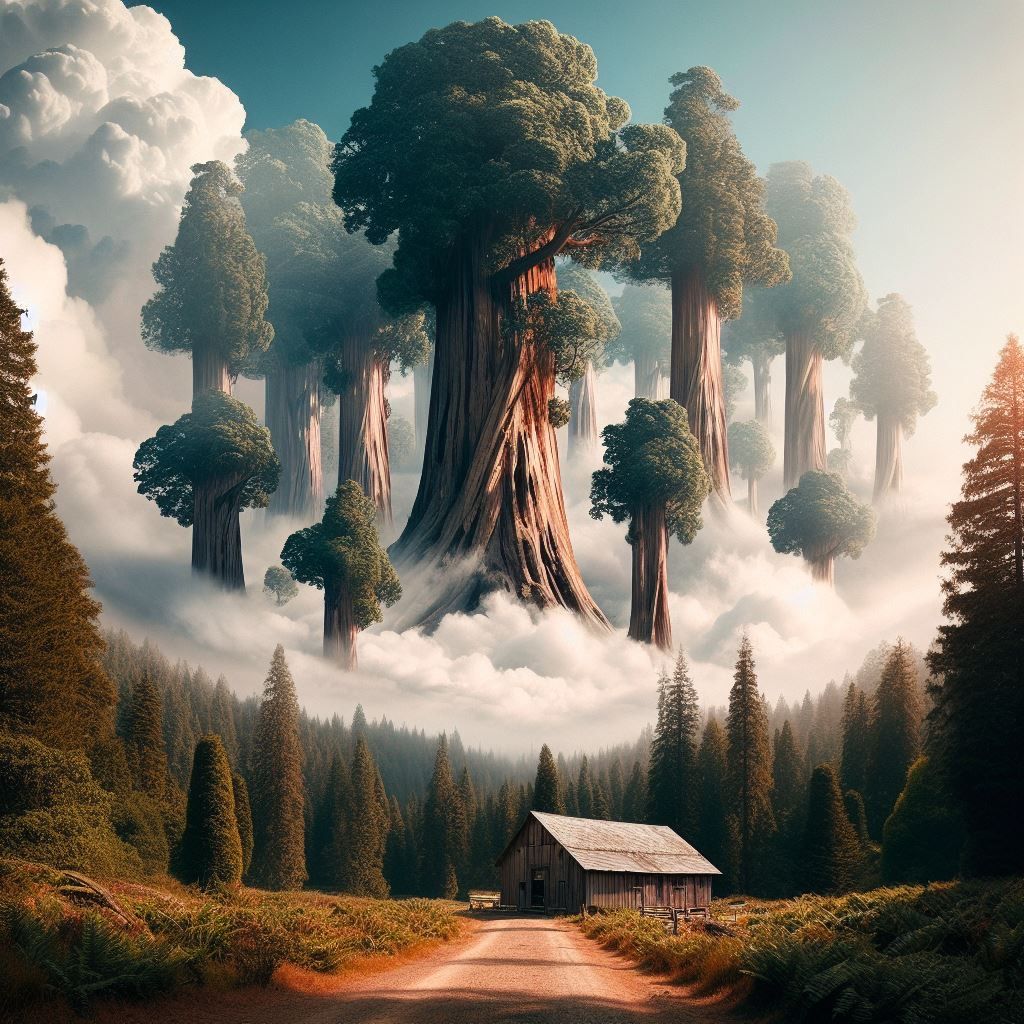 Impossible redwoods - AI Generated Artwork - NightCafe Creator