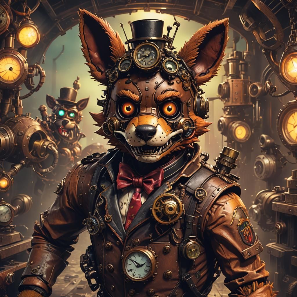Steampunk Foxy - AI Generated Artwork - NightCafe Creator