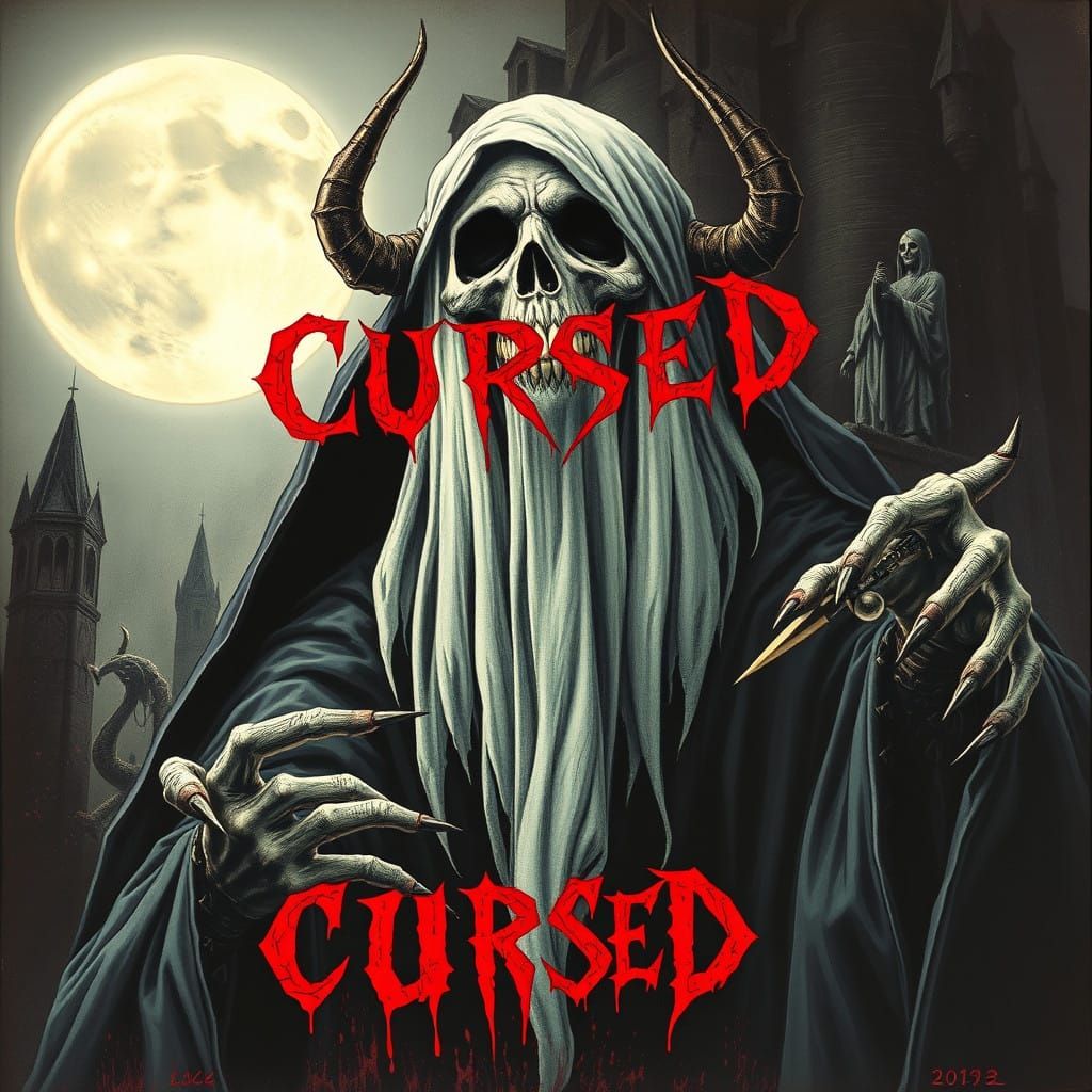 Gothic Heavy Metal Album Cover Art in a Dark, Myst... - AI Art