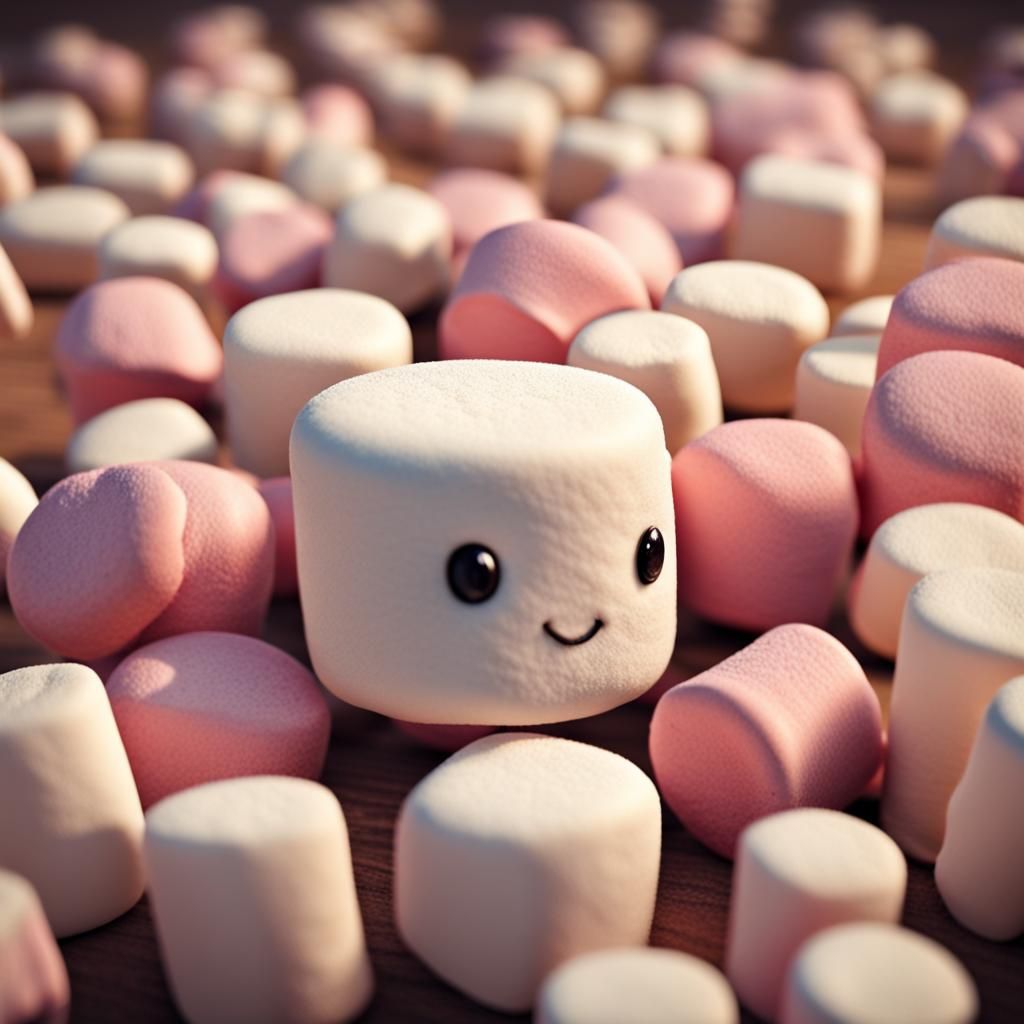 Cute Marshmallows - AI Generated Artwork - NightCafe Creator