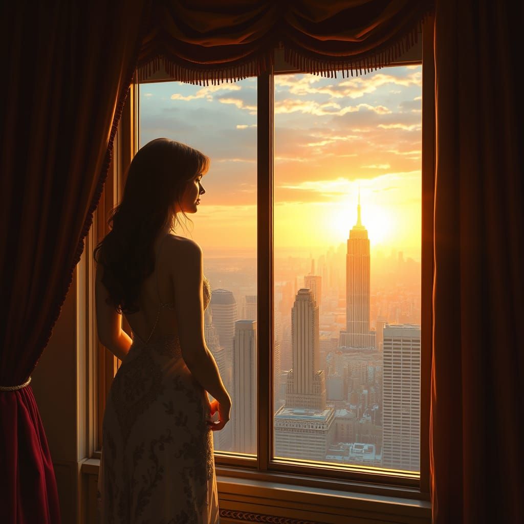 Elegant Cityscape at Sunset, in Cinematic Realist ... - AI Art