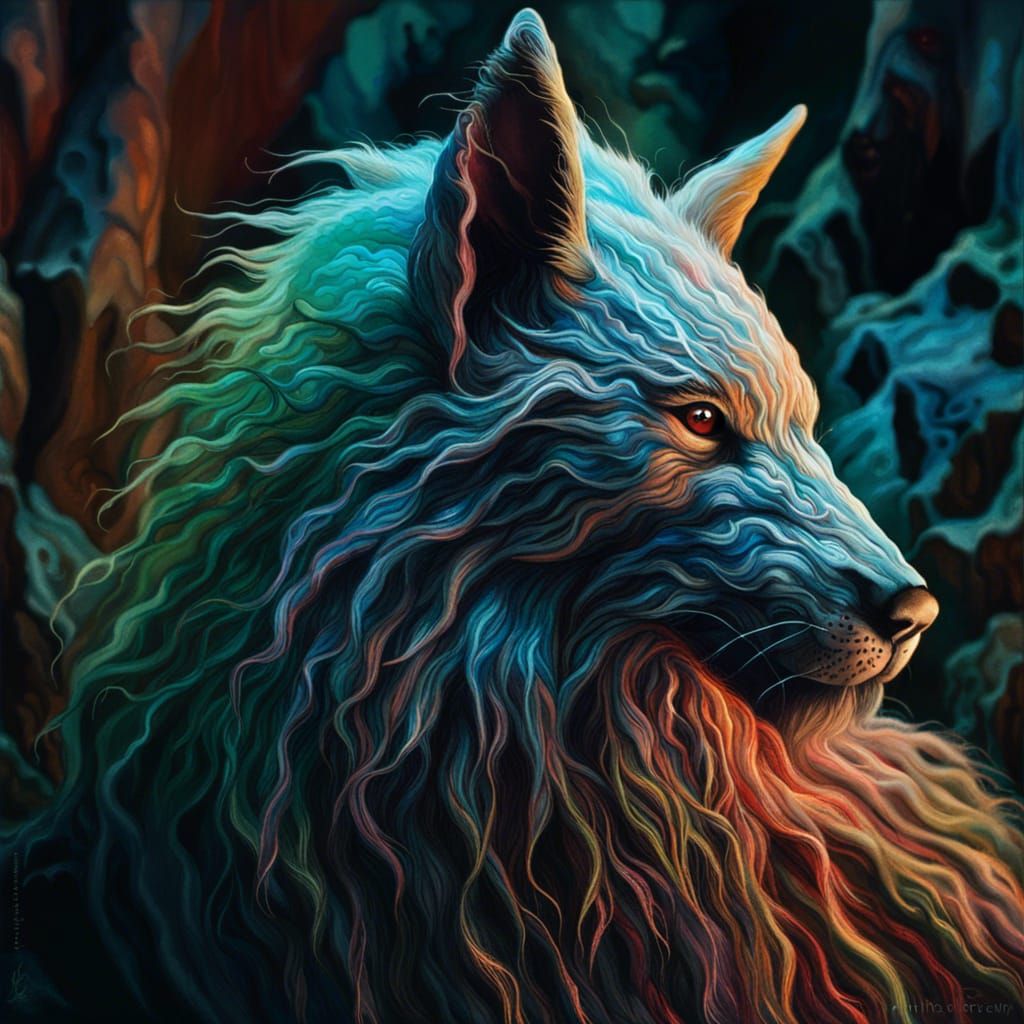 Glow-Wolf - AI Generated Artwork - NightCafe Creator