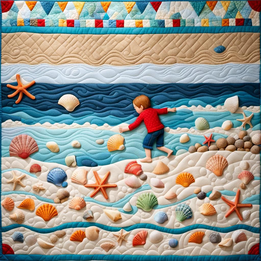 BEACH QUILTING - AI Generated Artwork - NightCafe Creator