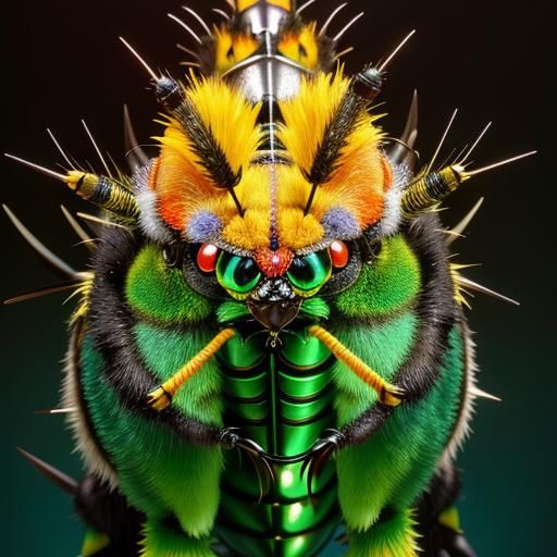 A furry insect monster, oil on canvas, hyperdetailed, surreal, good ...