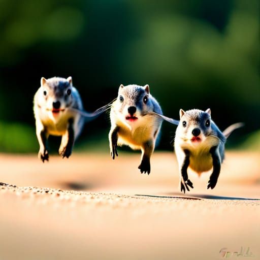 Gerbills run happy - AI Generated Artwork - NightCafe Creator