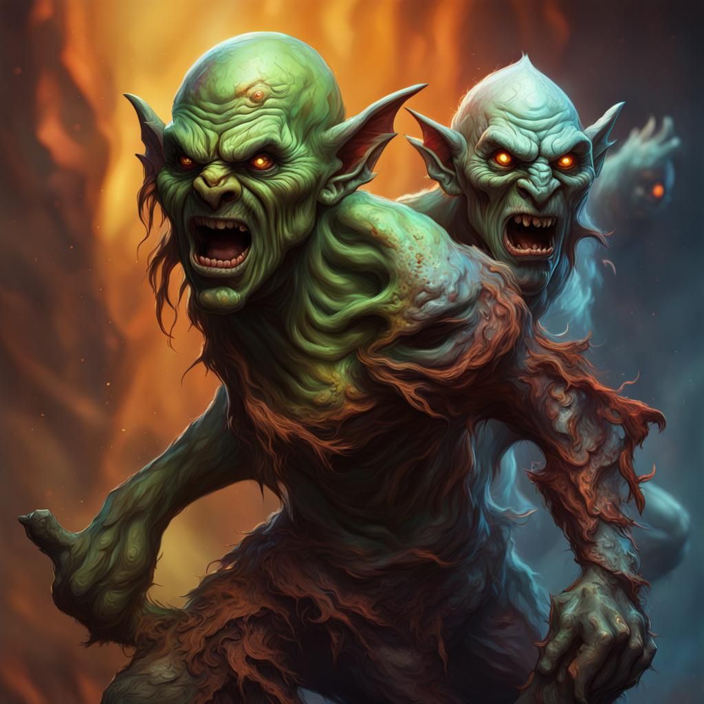 Gouls goblins and ghost - AI Generated Artwork - NightCafe Creator