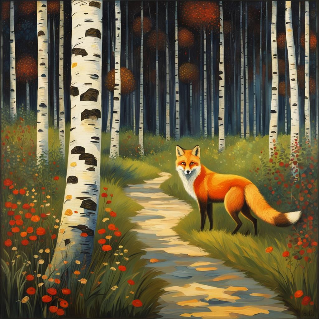 Beautiful Birch tree forrest - AI Generated Artwork - NightCafe Creator