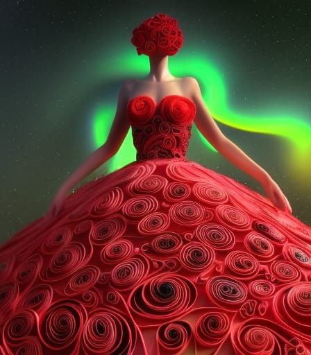 En robed in Red & Confidence 4 - AI Generated Artwork - NightCafe Creator