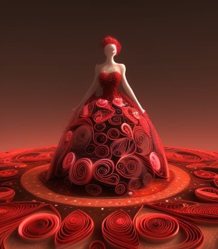 En robed in Red & Confidence 3 - AI Generated Artwork - NightCafe Creator