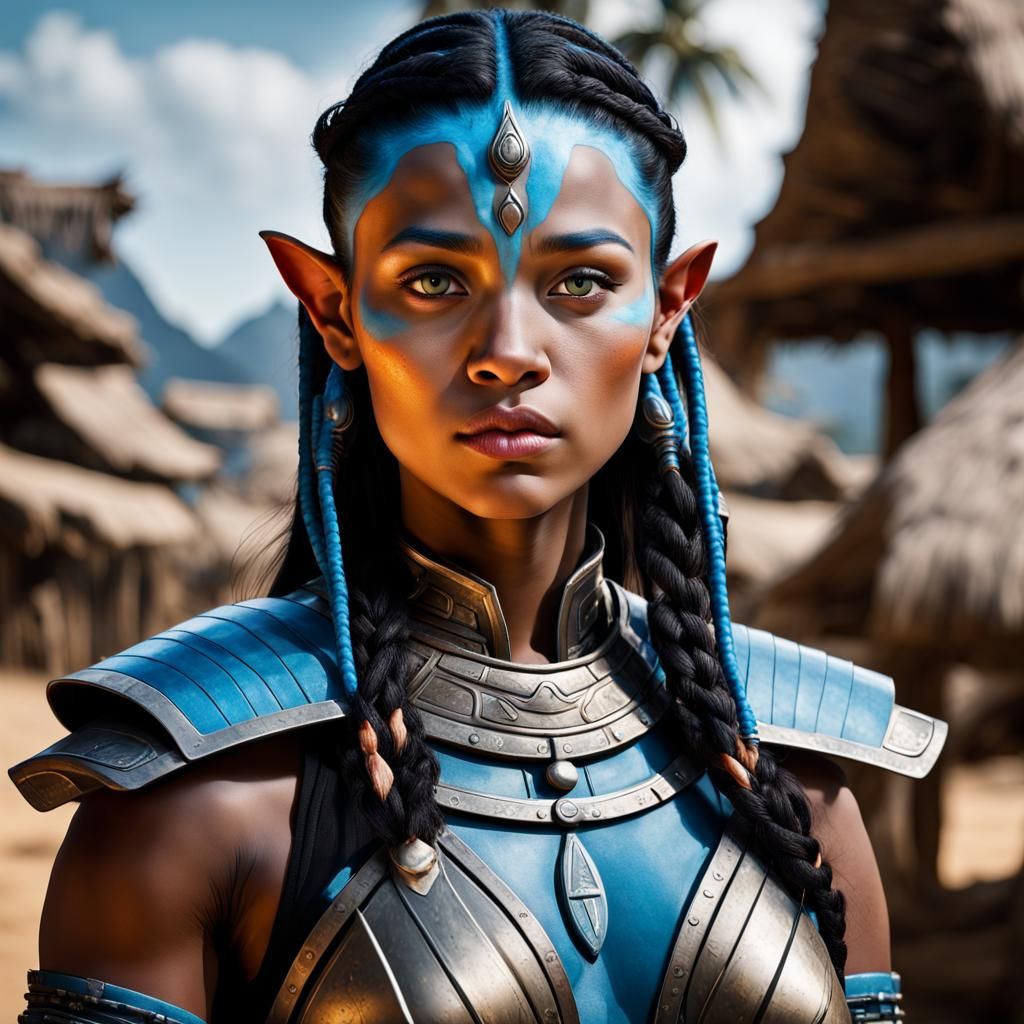 Beautiful avatar girl warrior. - AI Generated Artwork - NightCafe Creator