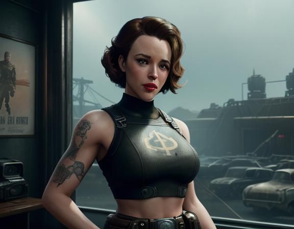 "Office Space", Fallout 4 pinup - AI Generated Artwork - NightCafe Creator