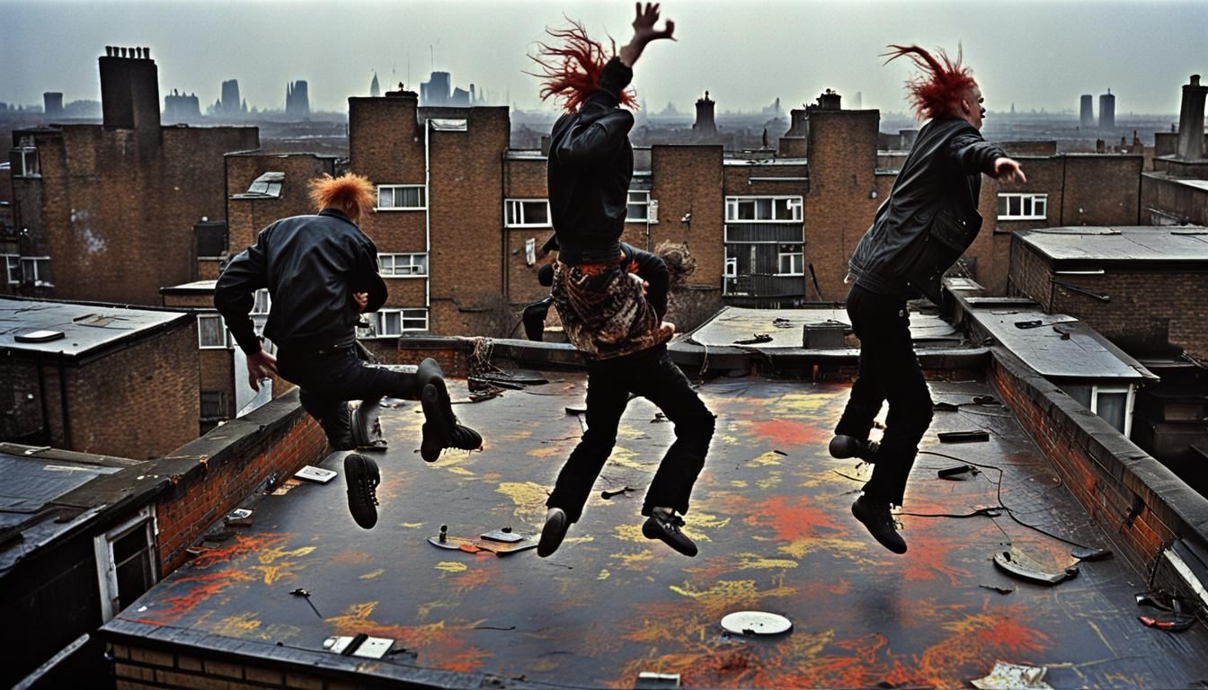 Punks Jump - AI Generated Artwork - NightCafe Creator