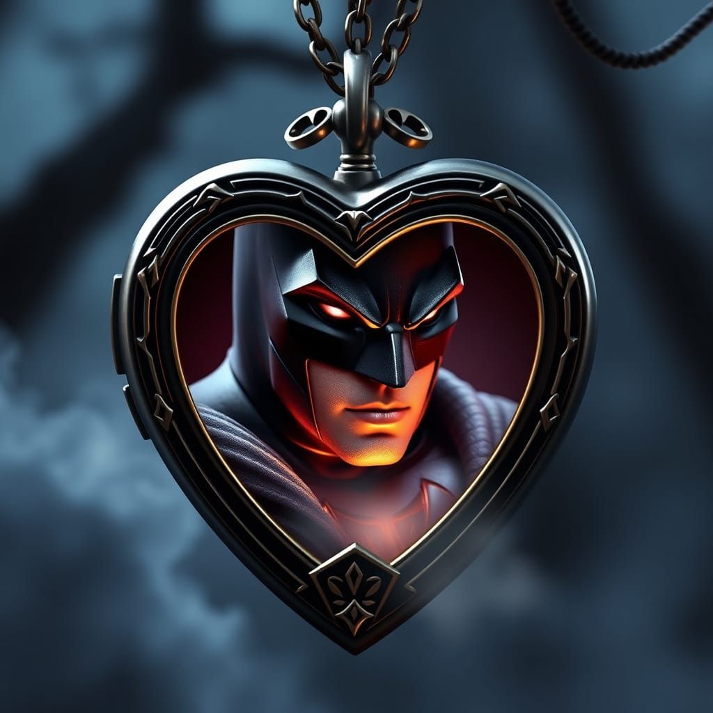 Batman Locket - Batman in Ethereal Fantasy Locket