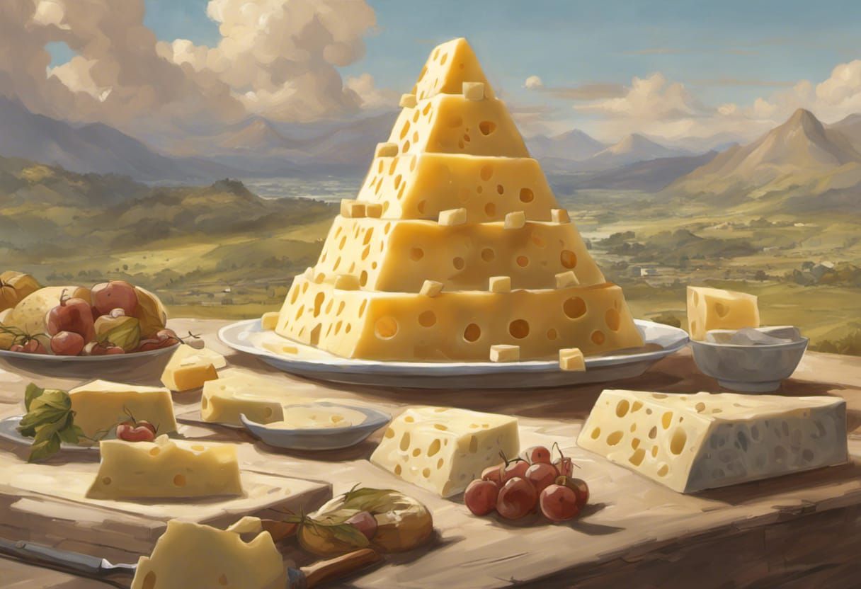 Swiss Cheese Pyramid - AI Generated Artwork - NightCafe Creator