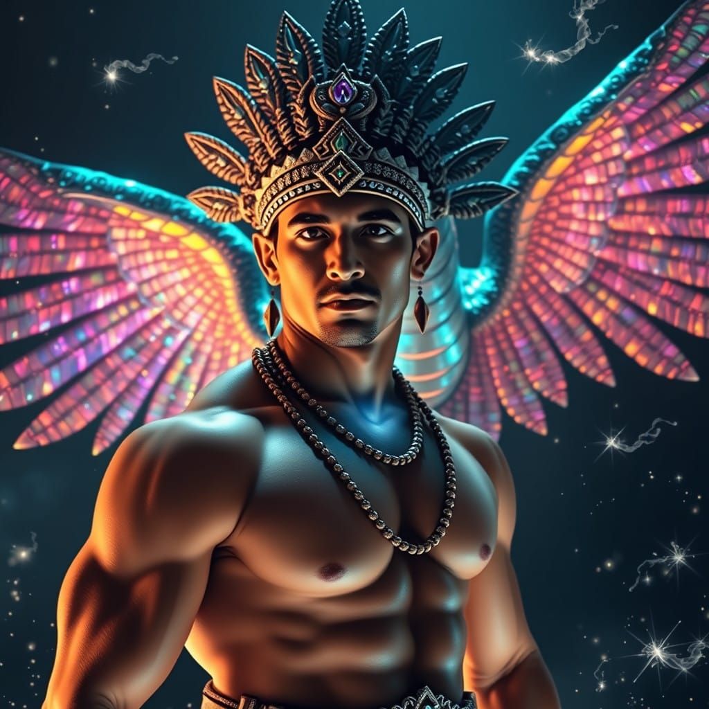 Quetzalcoatl in human form - Aztec Warrior God of Wisdom in ...