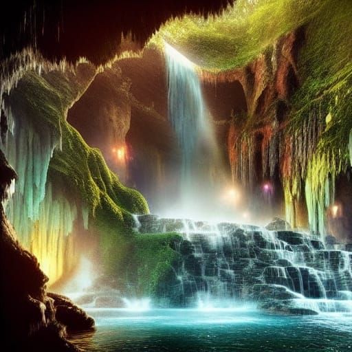 Meteor falls - pokemon sapphire - AI Generated Artwork - NightCafe Creator