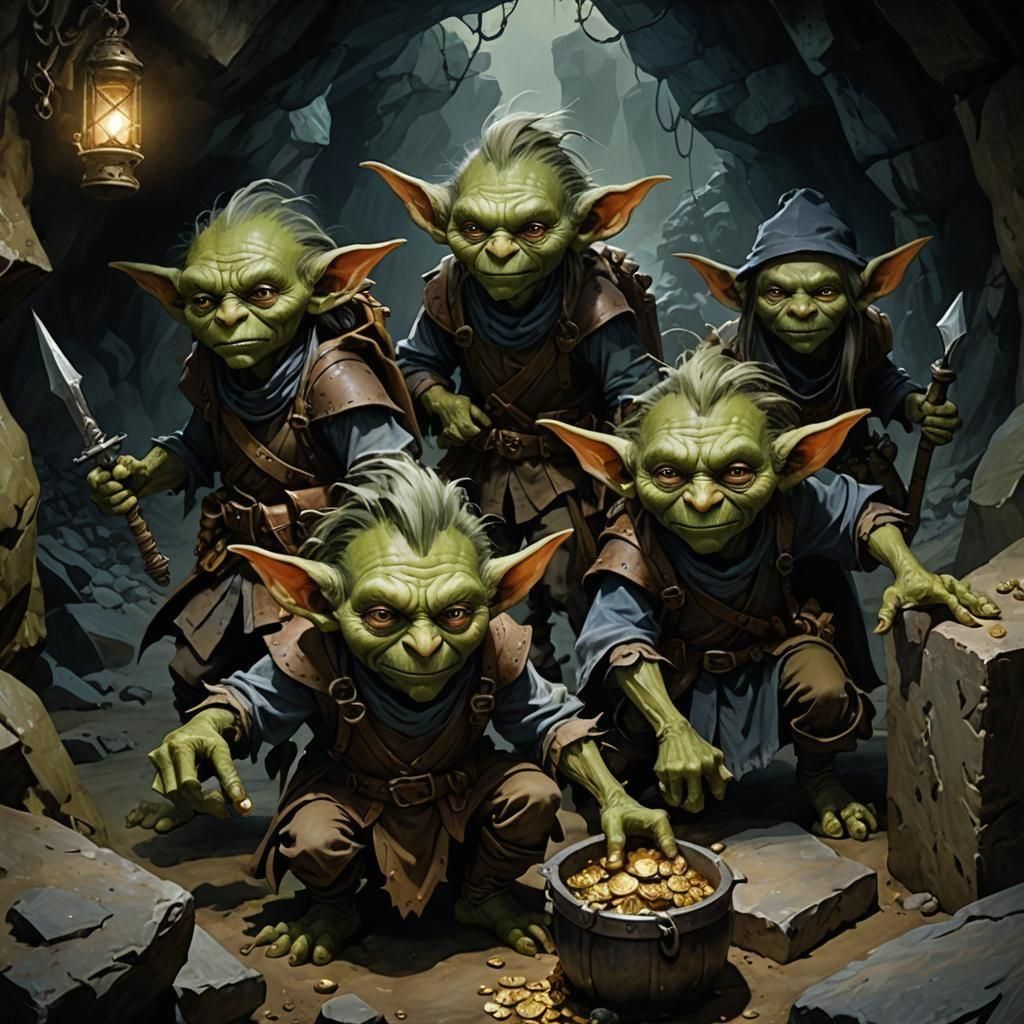 Goblin treasure hunters visit the Mines of Madness #2 - AI Generated ...