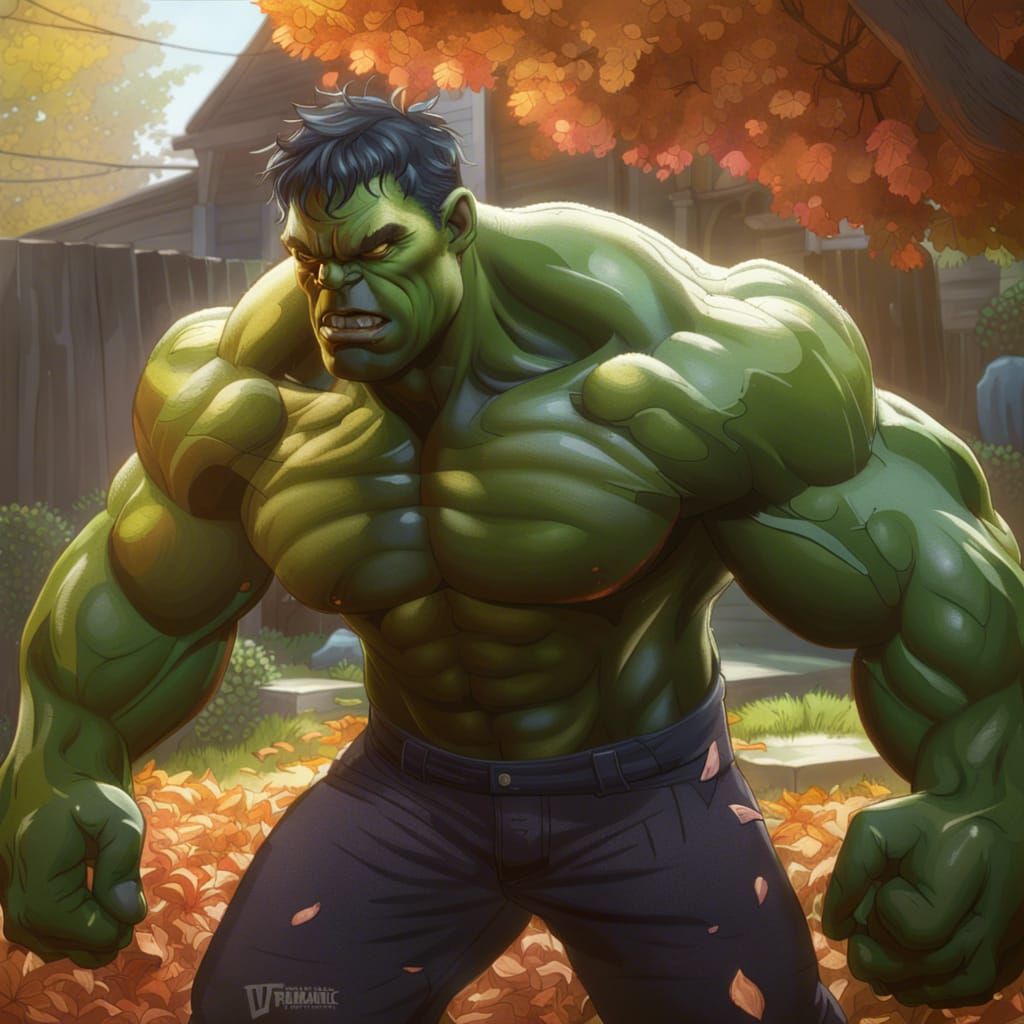 THE HULK STANDS HIS GROUND - AI Generated Artwork - NightCafe Creator