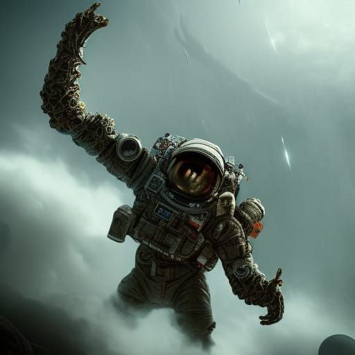 astronaut monster - AI Generated Artwork - NightCafe Creator