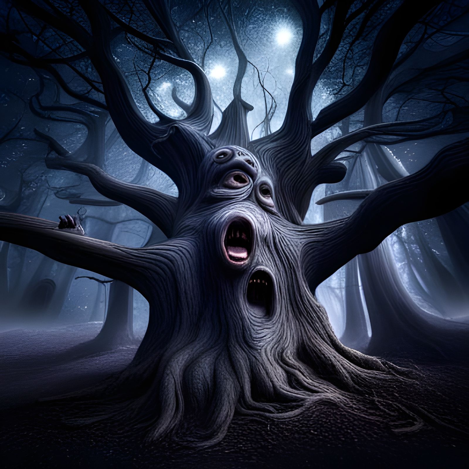 The Haunting Forest Chorus - AI Generated Artwork - NightCafe Creator