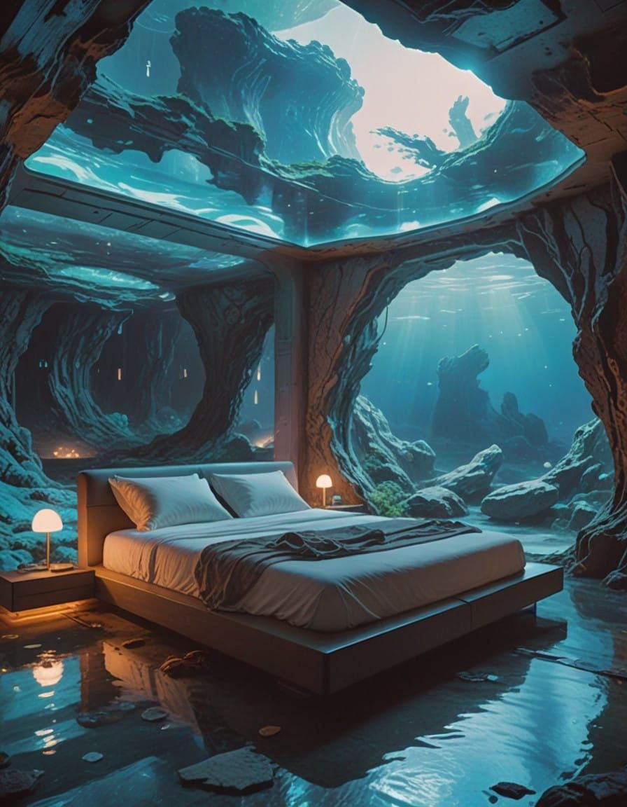 Sleepy - Ethereal Dreamer in Futuristic Aquatic Sanctuary