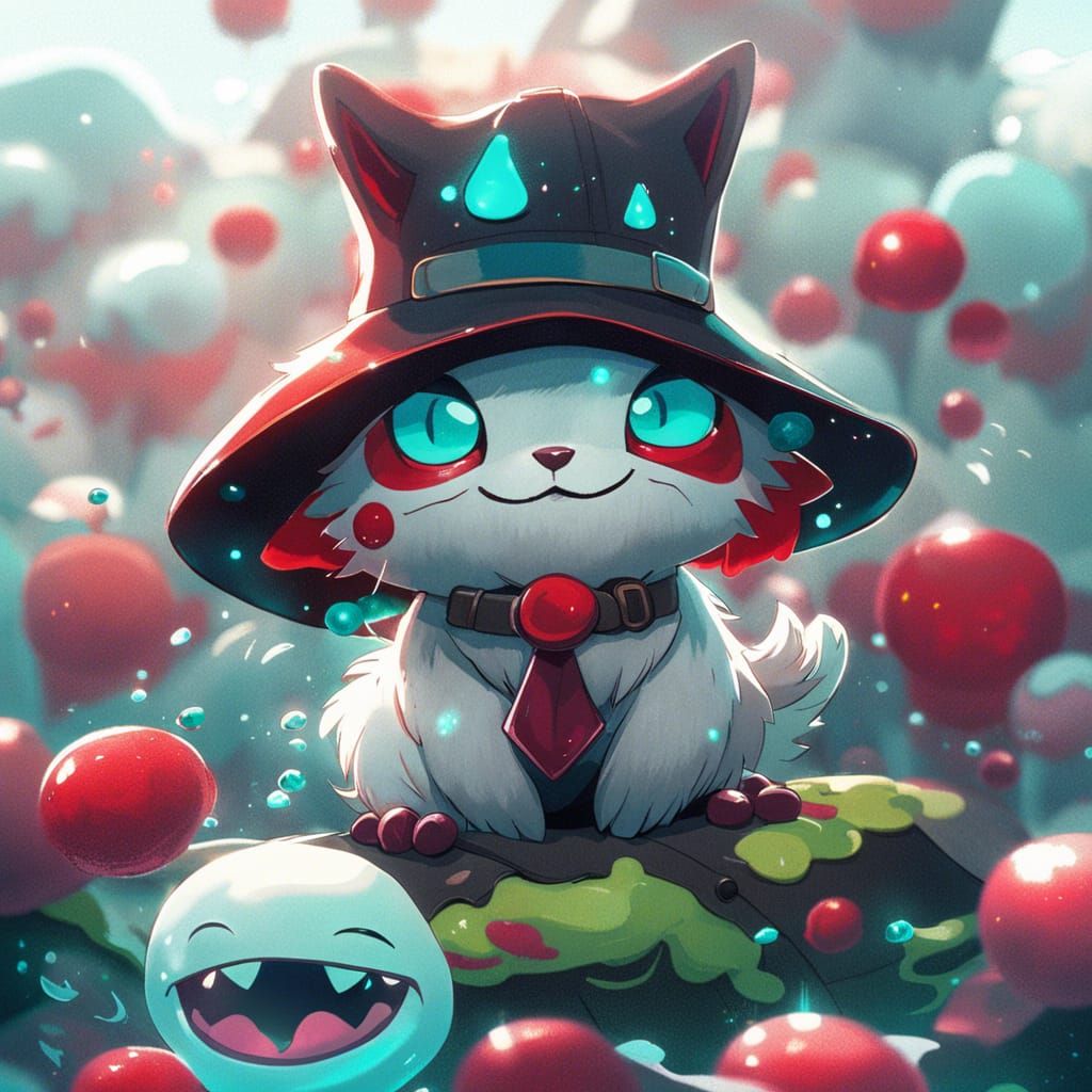 Slime cat and his pals playing #2 - AI Generated Artwork - NightCafe ...