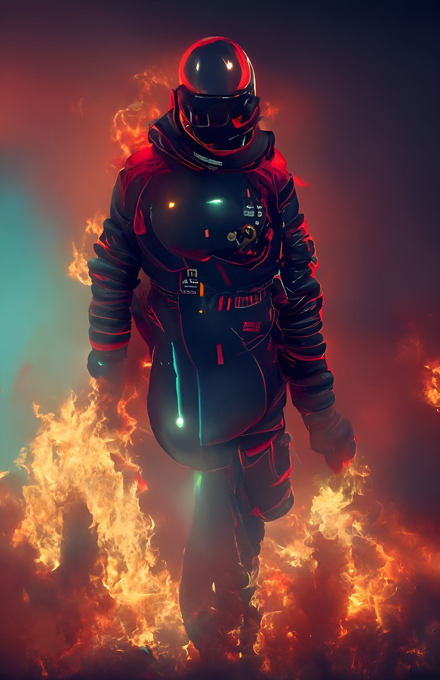 Space Firefighter - AI Generated Artwork - NightCafe Creator