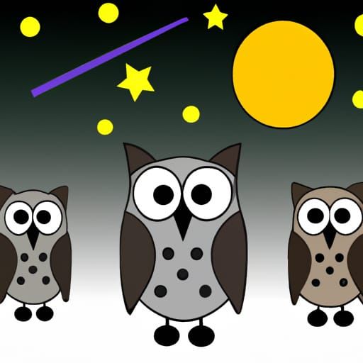 Owls in Space! - AI Generated Artwork - NightCafe Creator