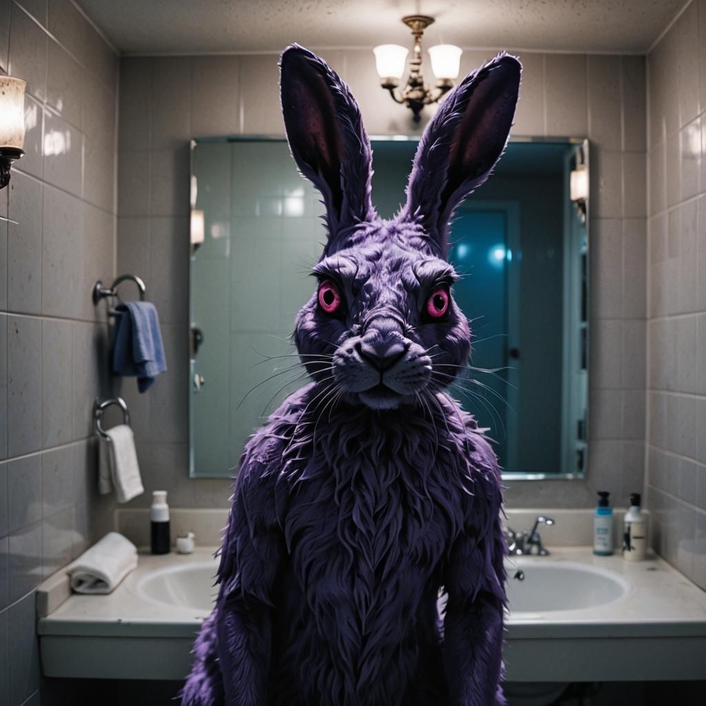 7 - Scarey Harey - Leaning - AI Generated Artwork - NightCafe Creator