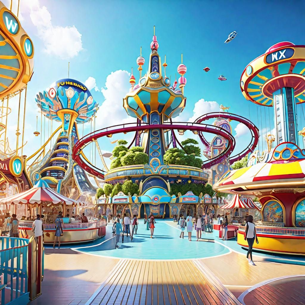 Theme Park - AI Generated Artwork - NightCafe Creator