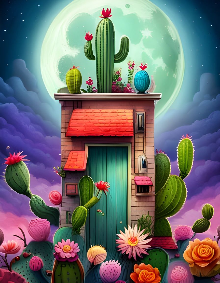 Cactus Life - AI Generated Artwork - NightCafe Creator