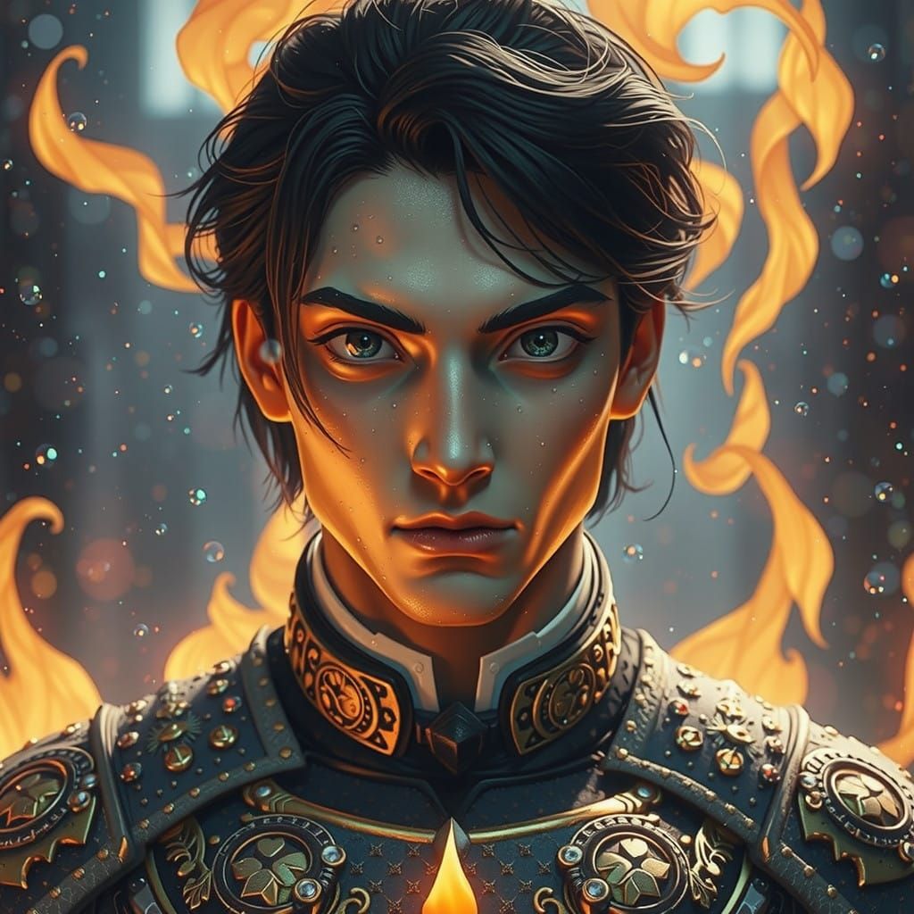 Ethereal Firefly Goddess in Swirling Vortex of Lig... - AI Art