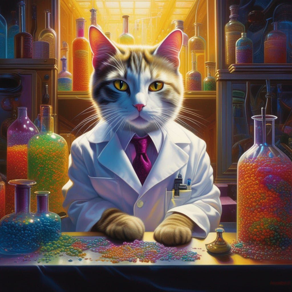 Lab Cat - AI Generated Artwork - NightCafe Creator