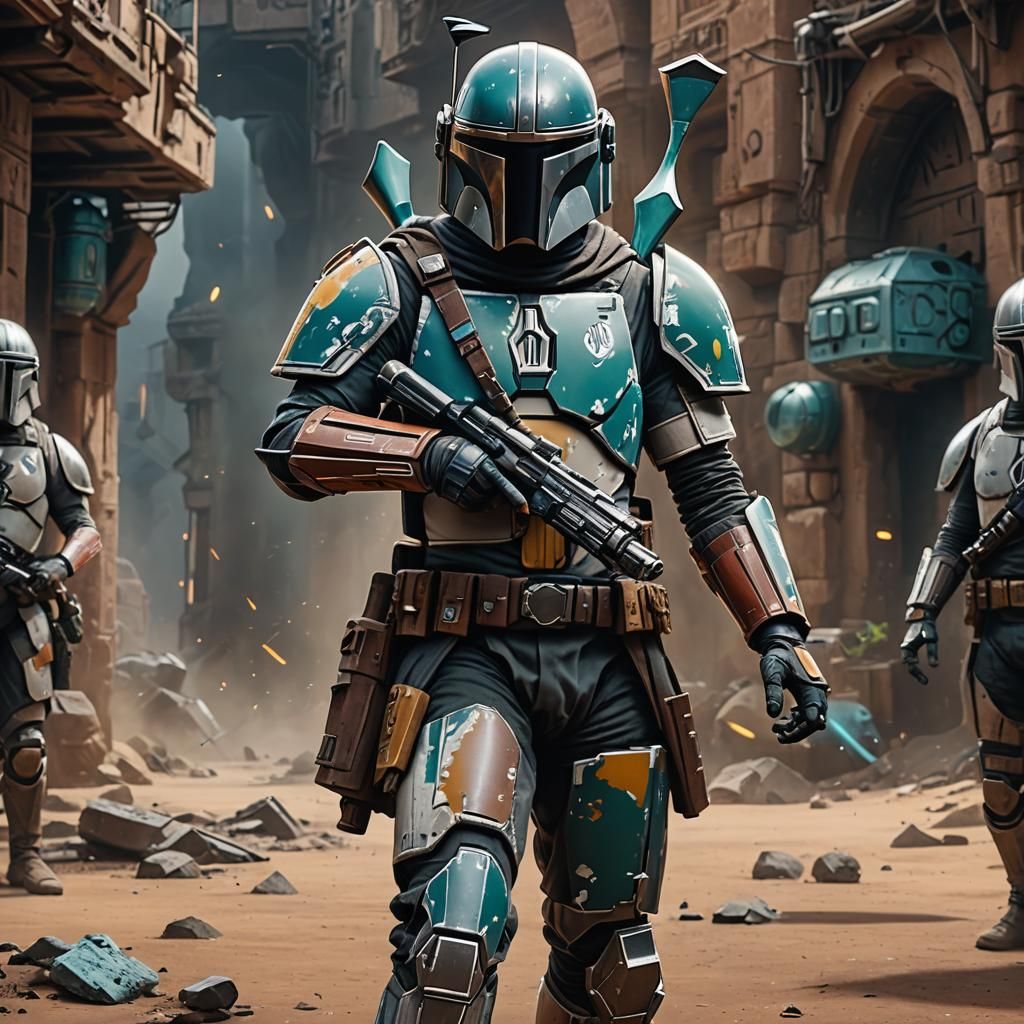 Baja Blast Mandalorian - AI Generated Artwork - NightCafe Creator