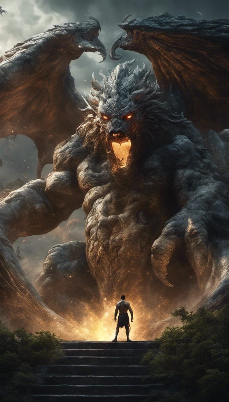 Taking A Stand Against Enormous Odds - AI Generated Artwork - NightCafe ...