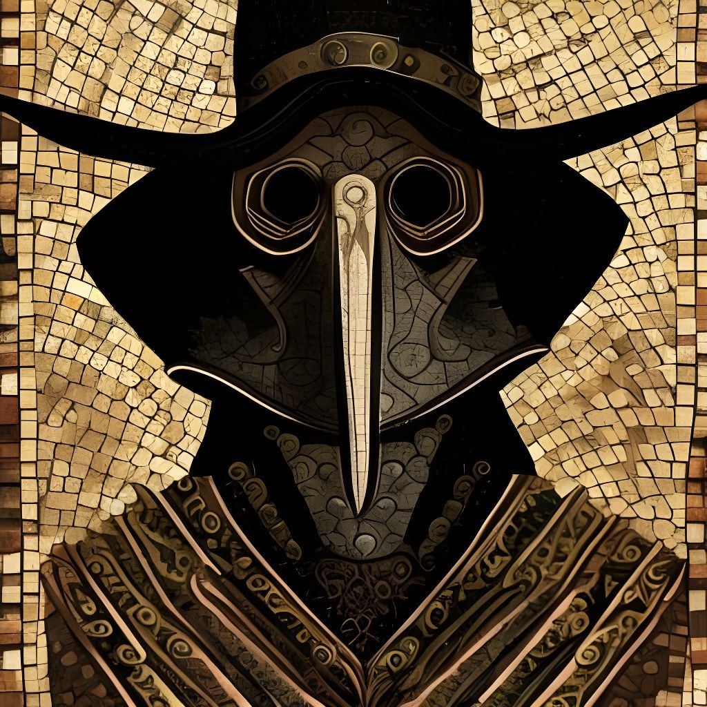 Ancient Roman Mosaic of a Medieval Plague Doctor - AI Generated Artwork ...