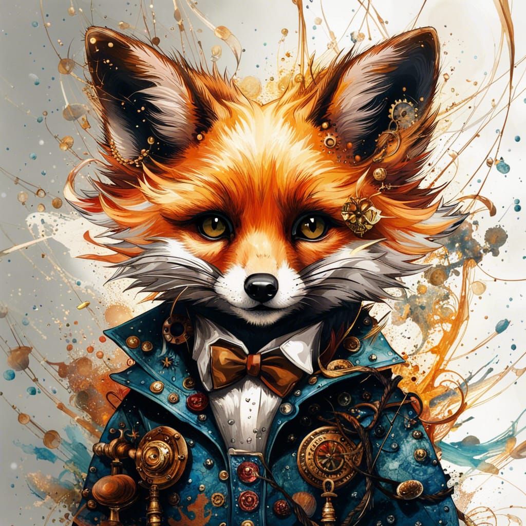 Steampunk fox - AI Generated Artwork - NightCafe Creator